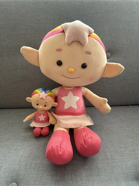 CBEEBIES CLOUD BABIES Baba Pink Rainbow Star Large & small Plush Doll ...