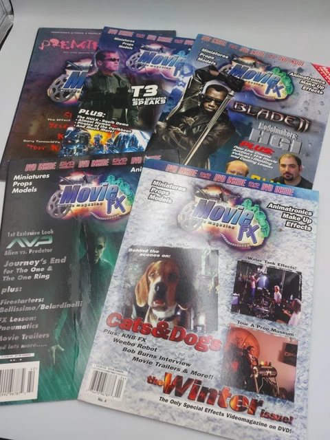 MOVIE VIDEO MAGAZINE FX Volumes 1,4,5,7,8 All With DVDS £25.00 ...