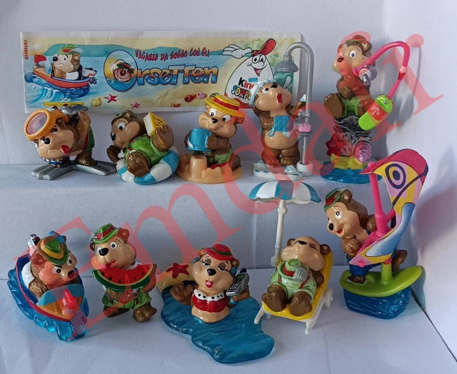 KINDER SORPRESA ORSETTEN (Orsetti) Serie Completa 10pz + 1 Cartina EUR ...