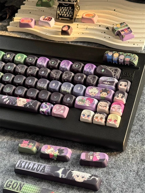 ANIME HUNTER X HUNTER PBT Keycap Killua Zoldyck GON FREECSS Keycaps 142 ...
