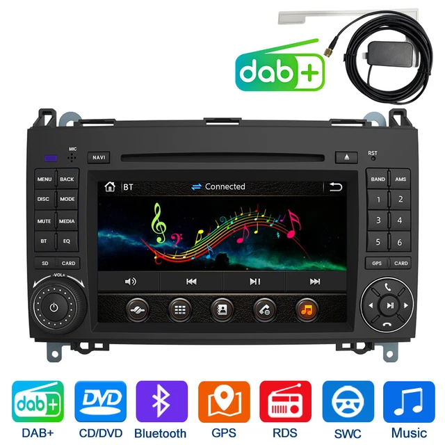 7“ JUNSUN 2DIN Autoradio DVD Navi Per Mercedes Benz Sprinter B200 W245 ...