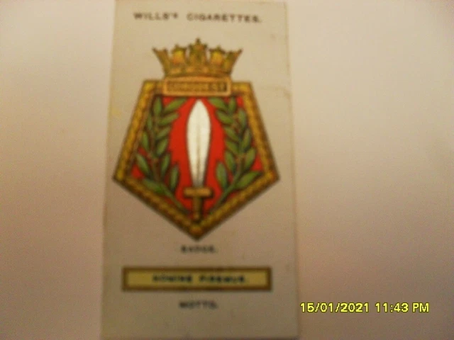 HMS CONQUEST ROYAL Navy Ships Badge Crest LIGHT CRUISER original card ...