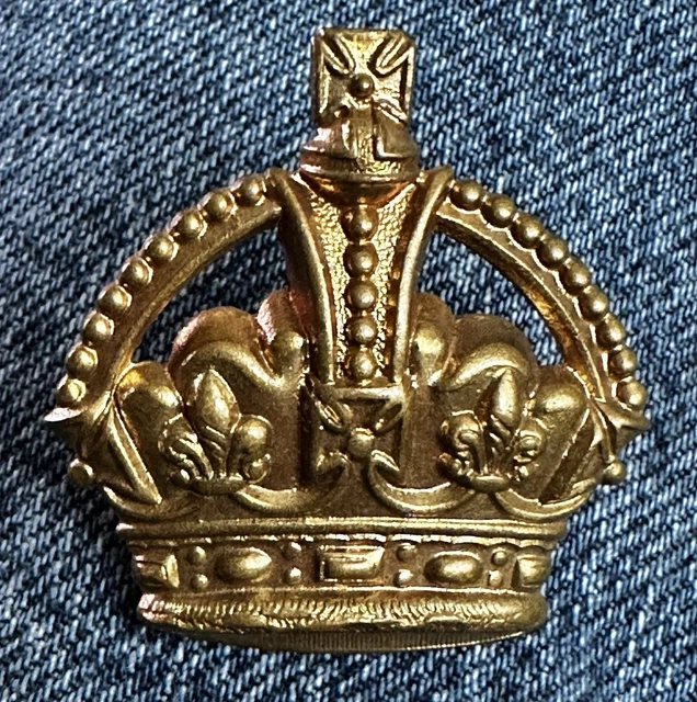 ORIGINAL BRITISH ARMY King's Crown Cap Badge Brass WW2 Era - Military ...