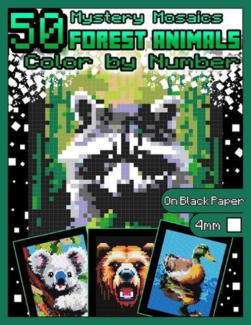 MYSTERY MOSAICS COLOR by Number: 50 Forest Animals: Pixel Art Coloring ...