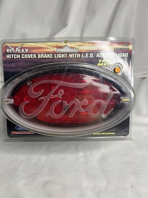 BULLY CR-017F LICENSED Ford Lighted Oval LED Hitch Cover Brake Light ...