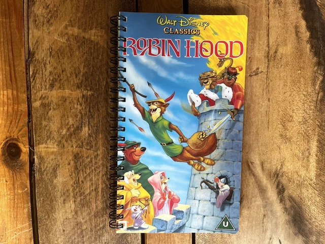 RECYCLED/UPCYCLED DISNEY VHS Notebook - Robin Hood £8.00 - PicClick UK