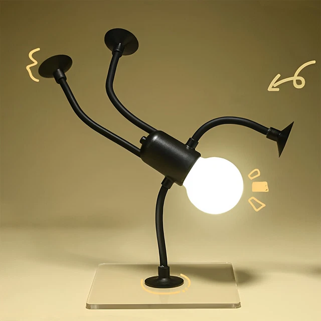 CHANGEABLE SHAPE FUNNY Night Light Desk Lamp Cute Suction Bedside Lamp ...