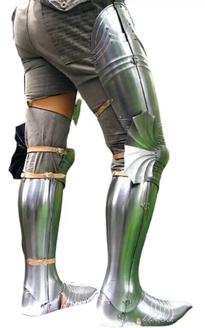 MEDIEVAL ARMOR LEGS Knight Gothic Greaves Armor leg guard LARP Warrior ...