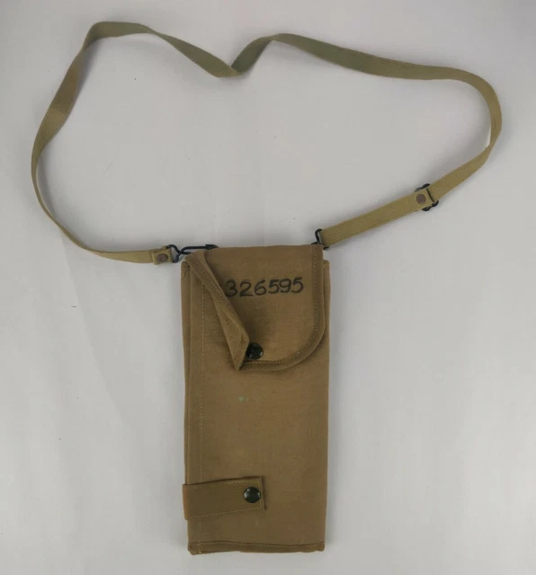 WW2 WWII US Army Military Field Gear Unmarked Folding Dispatch Map Case ...