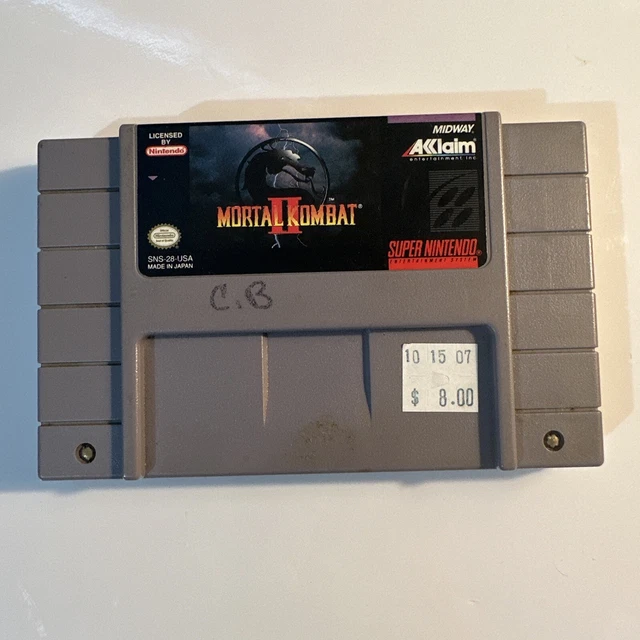 MORTAL KOMBAT II 2 (Super Nintendo 1994) SNES Cartridge Only $31.95 - PicClick CA