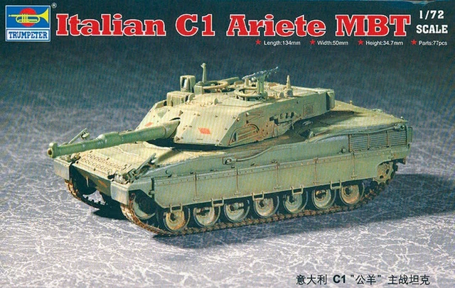 TRUMPETER 07250 ITALIAN C1 Ariete MBT in 1:72 Bausatz EUR 12,99 ...