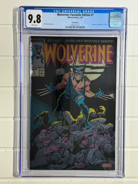 FAC-SIMILÉ WOLVERINE #1 2024 Marvel Comics Foil Variant CGC 9,8 EUR 5 ...