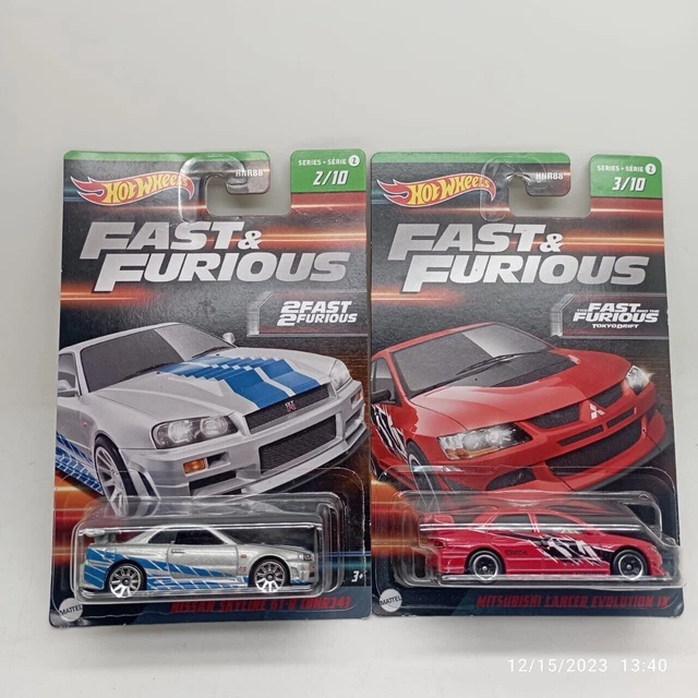 HOT WHEELS FAST Furious Mitsubishi Lancer Evolution IX Nissan Skyline ...