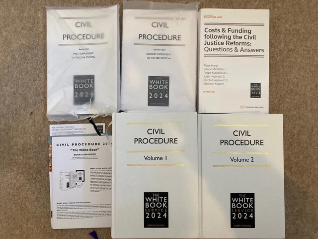THE WHITE BOOK Service Civil Procedure 2024 Volume 1 & 2 £516.72 ...