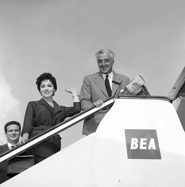 VITTORIO DE SICA and Italian actress Gina Lollobrigida 1957 OLD PHOTO ...
