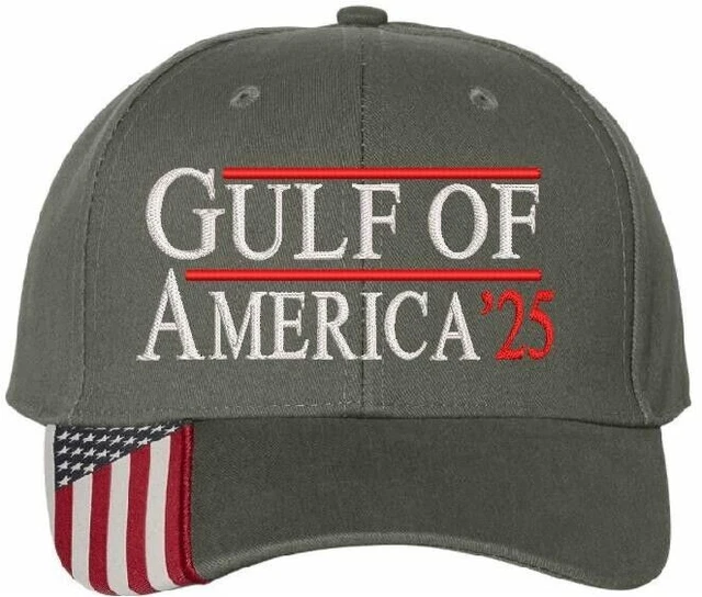 GULF OF AMERICA Hat - Trump 2025 Embroidered Adjustable Hat MAGA OLIVE ...