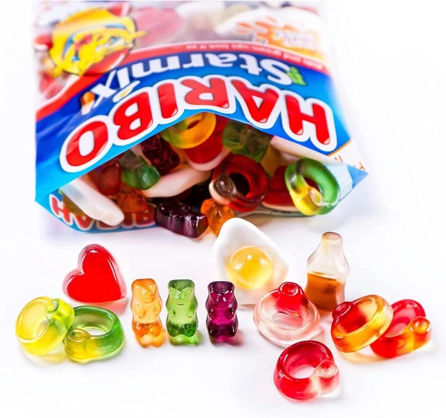 HARIBO STARMIX WITH Real Fruit Juice, Iconic Fruit & Cola Gummy Sweets ...