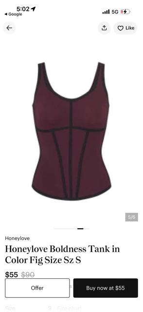HONEYLOVE BOLDNESS CONTOURING Tank Corset Shaper Top Small in Fig Color ...