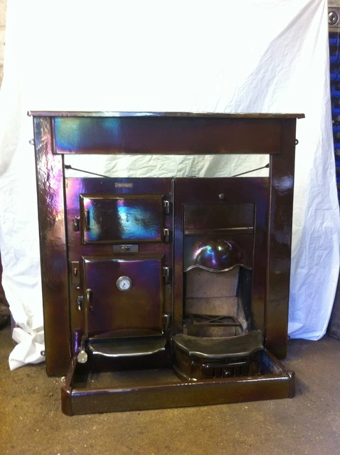 ANTIQUE 1930'S FORESIGHT Enamel Yorkist Range Stove Fireplace Grate ...