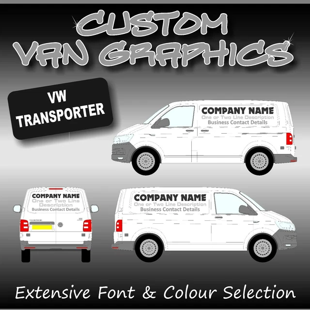 VAN GRAPHICS SIGN Writing Vehicle lettering signs Livery Logo VW ...