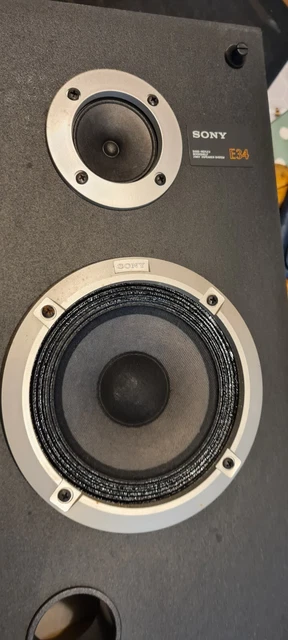 SONY SS-E34 BASS-REFLEX Pair 80s Vintage Speakers. Good working ...