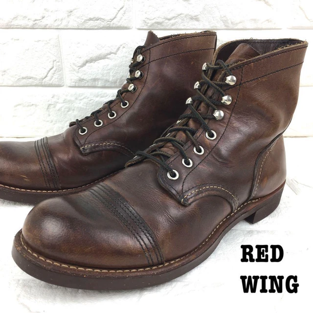RED WING BOOTS 8111 IRON RANGER US:8.5D/UK:7.5/EU:41.5Leather Brown ...