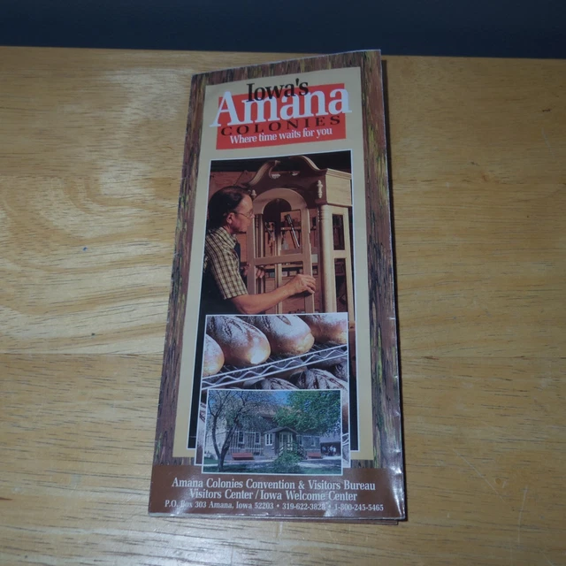 VINTAGE AMANA COLONIES Map Guide Brochure Amana Iowa National Historic ...