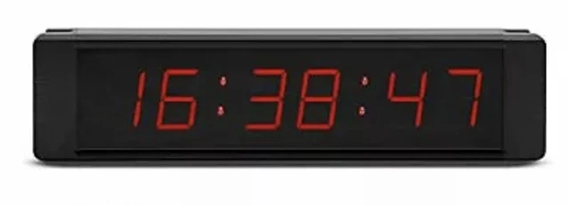 GANXIN COUNTDOWN/DIGITAL CLOCK Stopwatch 12/24H Real-Time 6 Digits RED ...