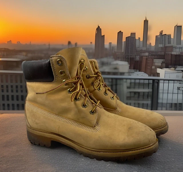 🔥 TIMBERLAND MEN'S 6-Inch Wide Premium Waterproof Boots Wheat Nubuck Sz ...