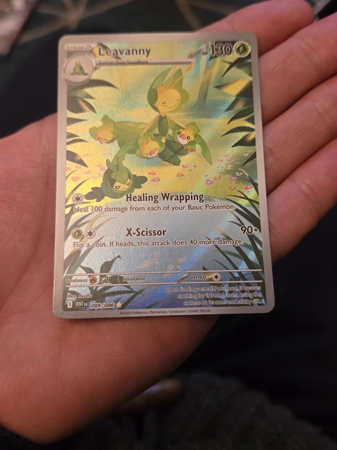 LEAVANNY 089/086 ILLUSTRATION White Flare Pokemon TCG Card Mint ...