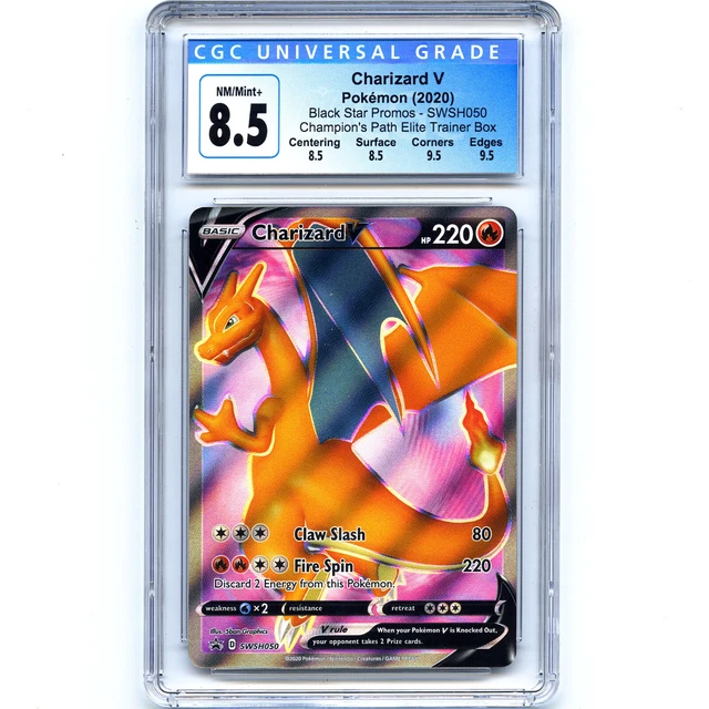 CHARIZARD V - SWSH050 - Graded CGC 8.5 - SWORD & SHIELD PROMO - Pokemon ...