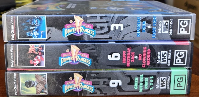 MIGHTY MORPH'N POWER Rangers VHS Cassette Tape 3 6 9 Free Fast Despatch ...
