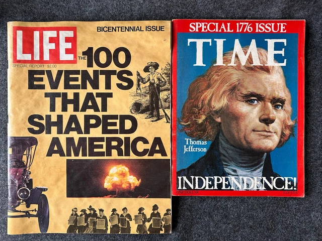 LIFE & TIME Magazines: 100 Events Jefferson Bicentennial 1976 Special ...