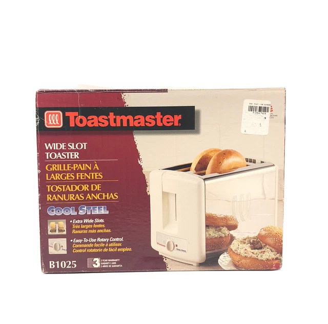 VINTAGE TOASTMASTER 2-SLICE Pop-Up Toaster Chrome Model B1025 Brand New ...