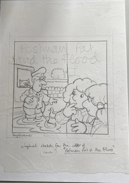 ORIGINAL POSTMAN PAT Cover Artwork by Ray Mutimer Signed Postman Pat ...