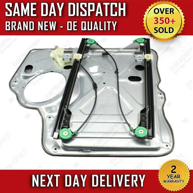 VW TRANSPORTER T5 Mk5 Front Right Driver Window Regulator W/ Panel 2003 ...