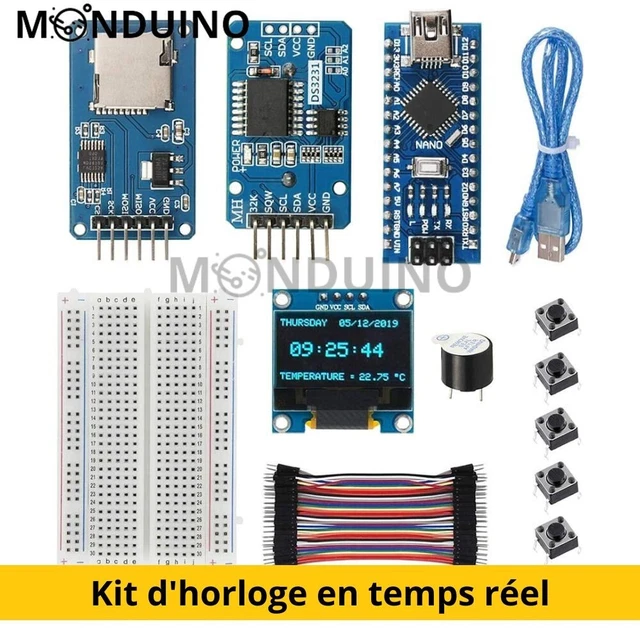 KIT D'HORLOGE EN temps réel - Module d'horloge DS3231 AT24C32 + Pilote ...
