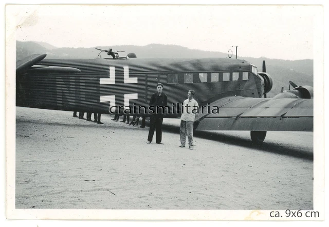 ORIG. FOTO JUNKERS Ju 52 Flugzeug an Flugplatz VOSS Bomoen Norwegen ...