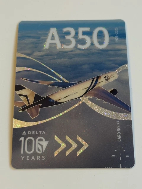 🔥SET OF 2025 Delta Trading Cards Limited Edition 100 Years A350 #77 ...