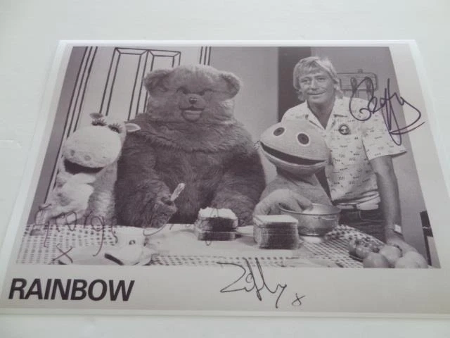 RAINBOW TV SHOW Series Geoffrey Hayes Zippy & George & Bungle Signed ...