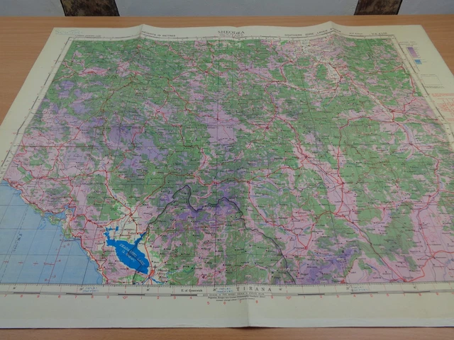 WW2 RAF MAP of YUGOSLAVIA & ALBANIA - "SHKODRA" (WING COMMANDER, DFC ...