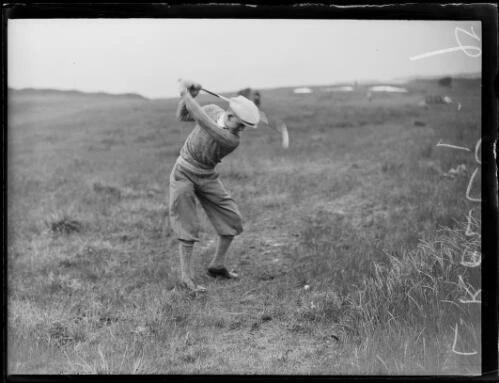 LOUIS KELLY HITTING a golf ball in long grass, NSW, 6 October 1932 Old ...