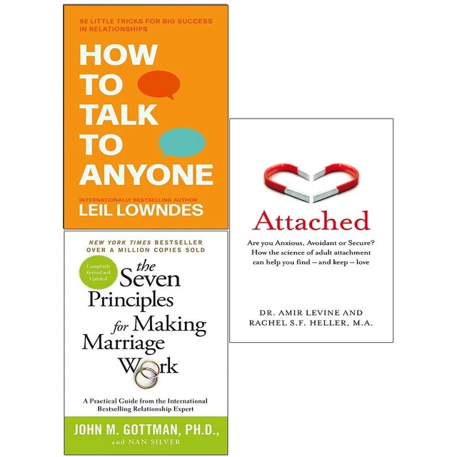 SEVEN PRINCIPLES MAKING Marriage Work,Attached,How to Talk to Anyone 3 Books Set £22.99 ...
