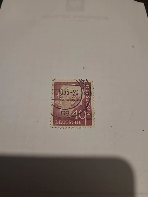 DEUTSCHLAND BUNDESREPUBLIK Freimarken Theodor Heuss Mi 188x o EUR 1,00 ...
