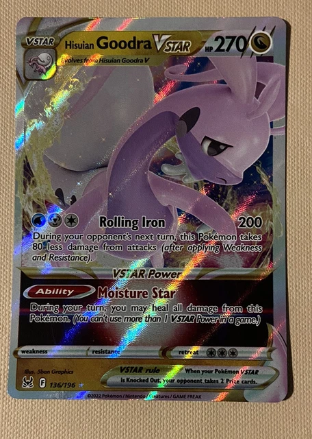 POKÉMON HISUIAN GOODRA VSTAR - 136/196 Ultra Rare Lost Origin NM EUR 0 ...