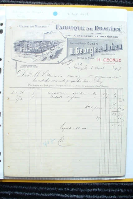 FACTURE ANCIENNE VIEUX Papiers EUR 9,00 - PicClick FR