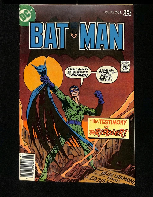 HOUSSE BATMAN #292 Riddler ! DC Comics 1977 EUR 2,10 - PicClick FR