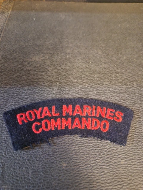 GENUINE POST WW2 era vintage Royal Marines Commando Army Shoulder Badge ...