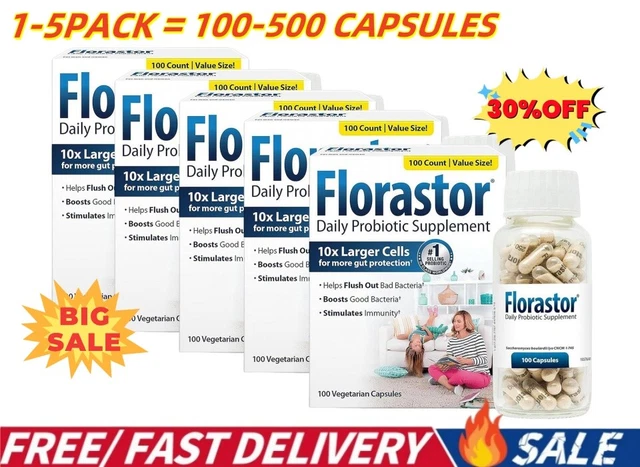 1-5X FLORASTOR DAILY Probiotic Supplement -Supports Digestive Health ...