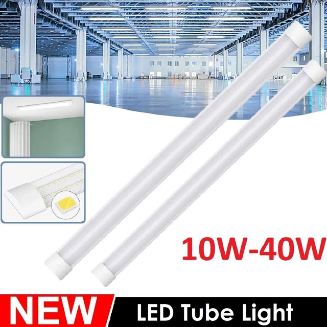 LED SLIM WORKSHOP Ceiling Batten Tube Light 3 Linear Fluro Fluorescent ...